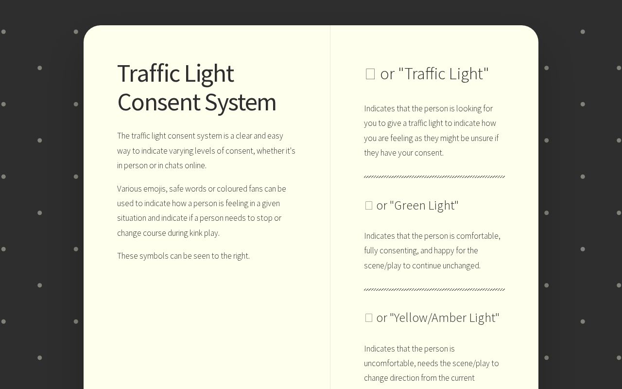 Traffic Light Consent